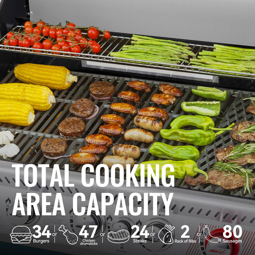 5-Burner BBQ Cabinet Style Gas Grill – Royal Gourmet