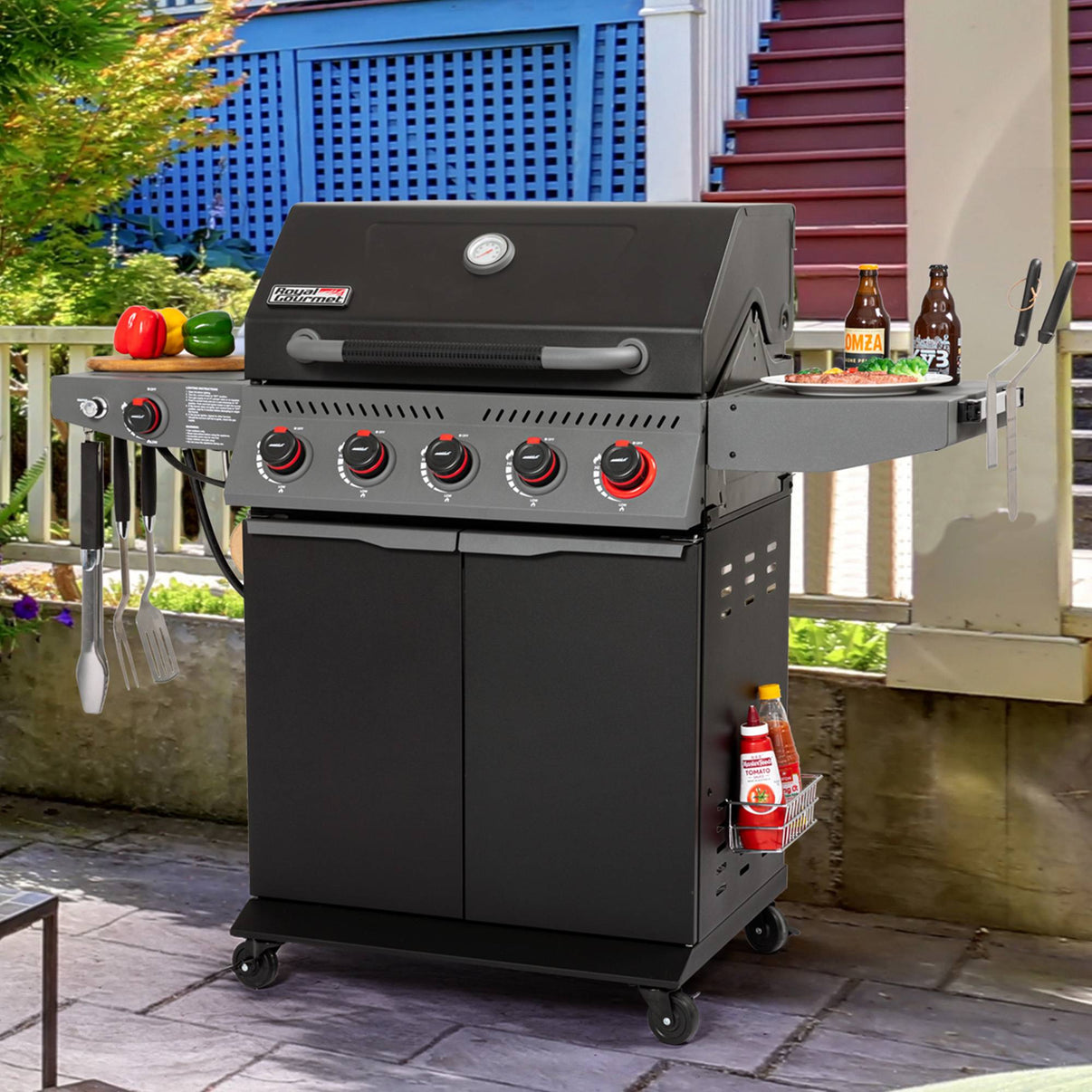 Gas Grill with Sear & Side Burner | Royal Gourmet